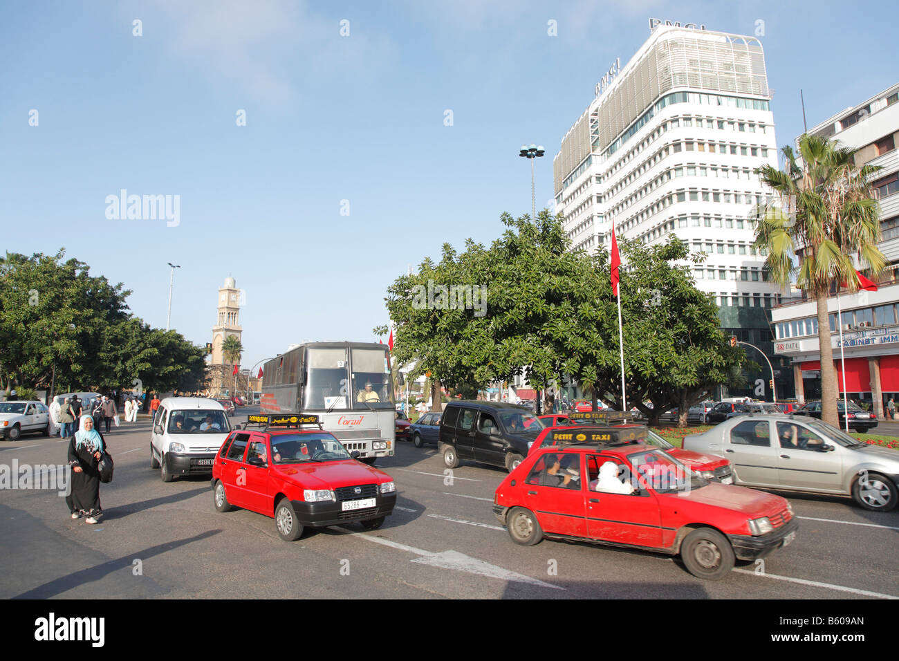 Streets of modern city, Casablanca, Morocco, Africa Stock Photo - Alamy