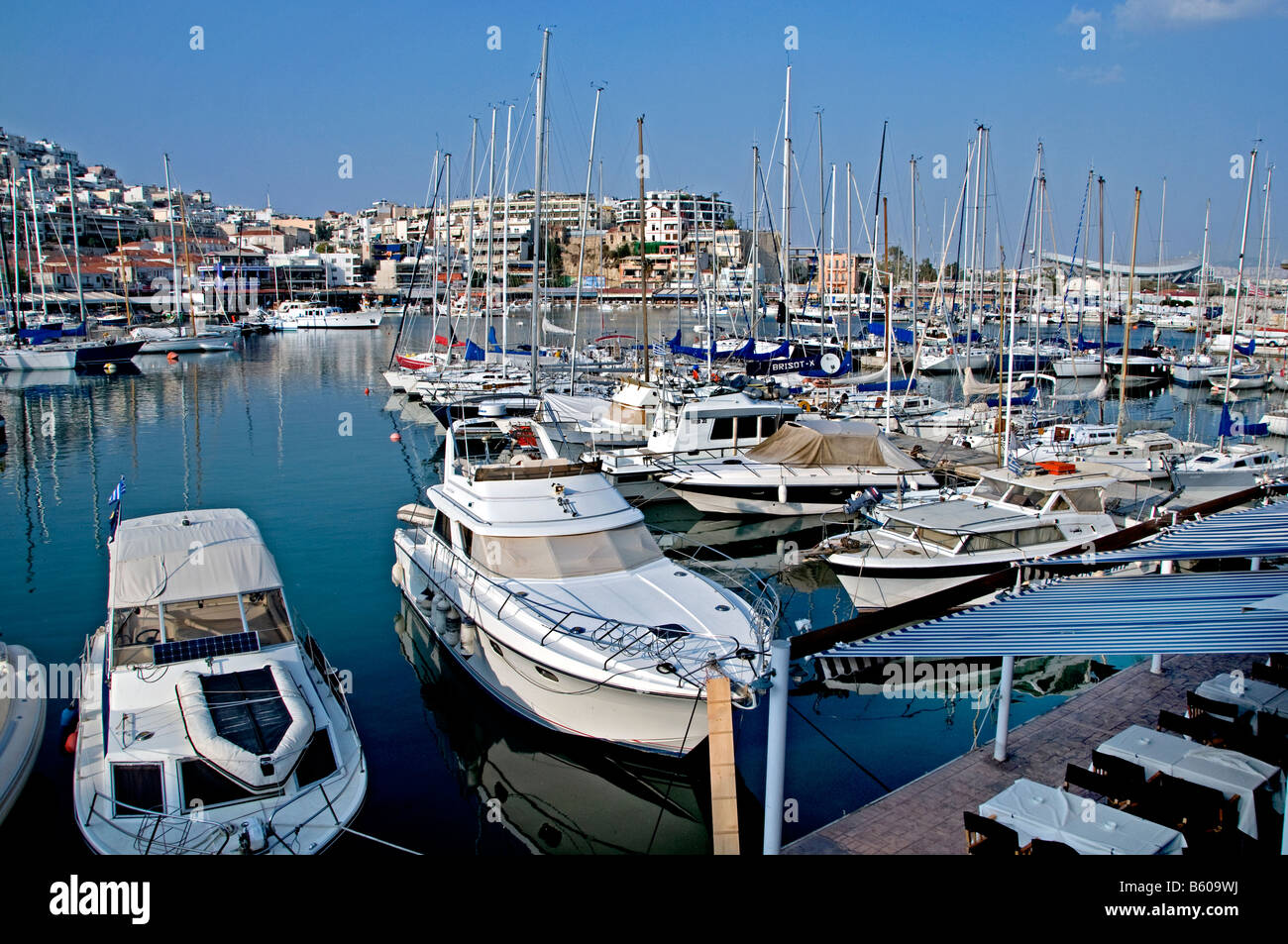 MIKROLIMANO port harbour athens greece Stock Photo - Alamy