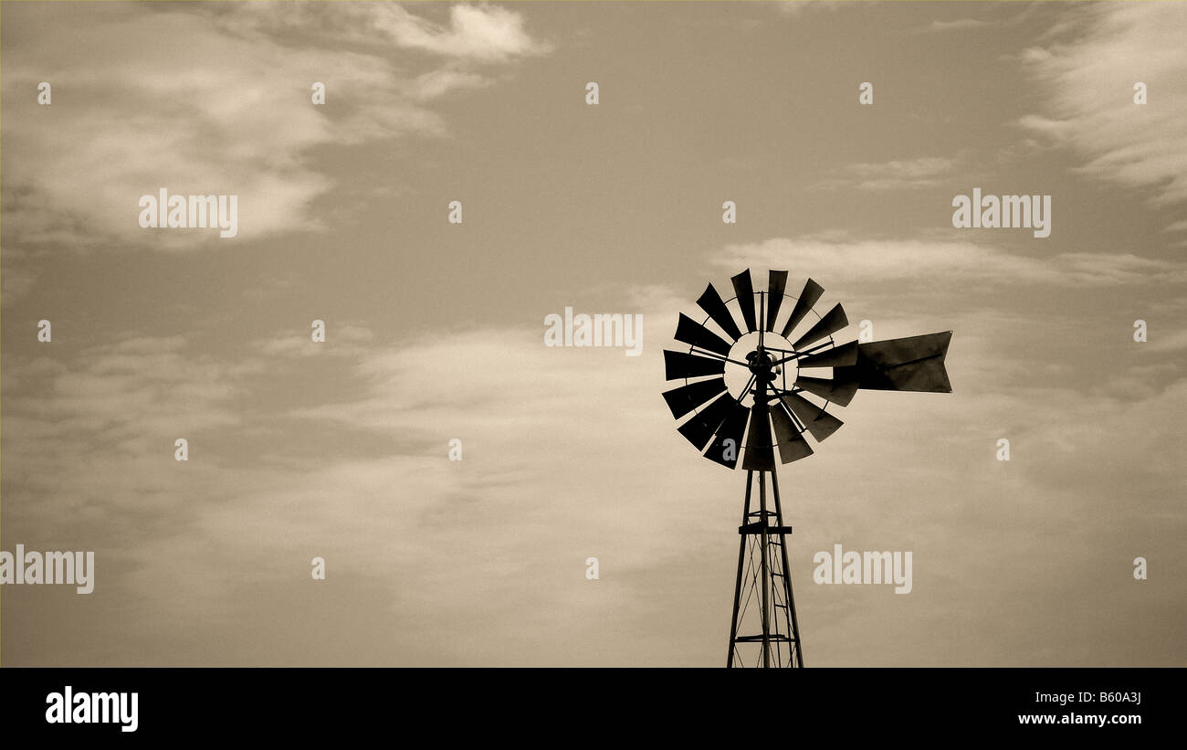 Old western windmill hi-res stock photography and images - Alamy