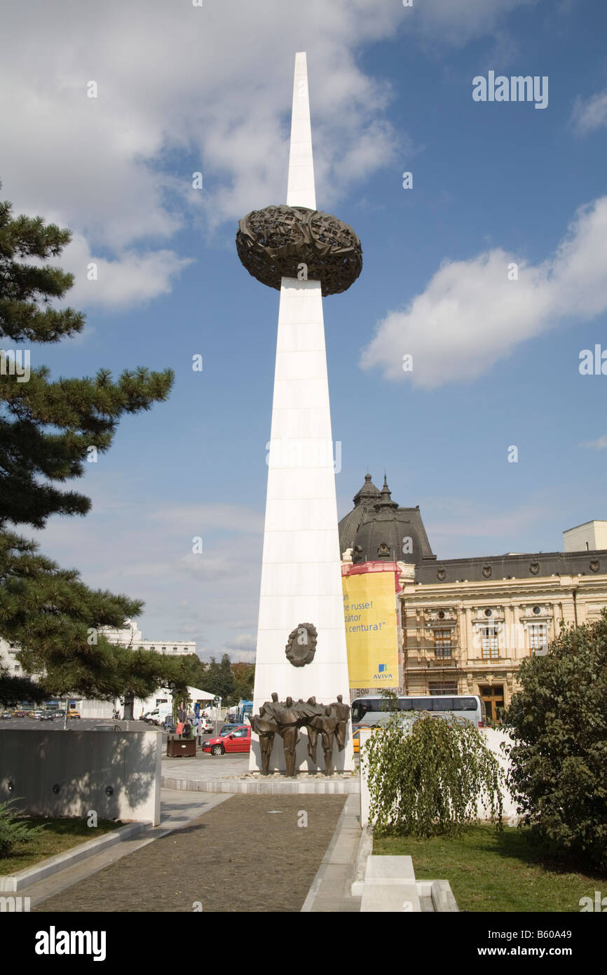 Bucharest Romania Europe EU The Revolution Monument in Revolution ...