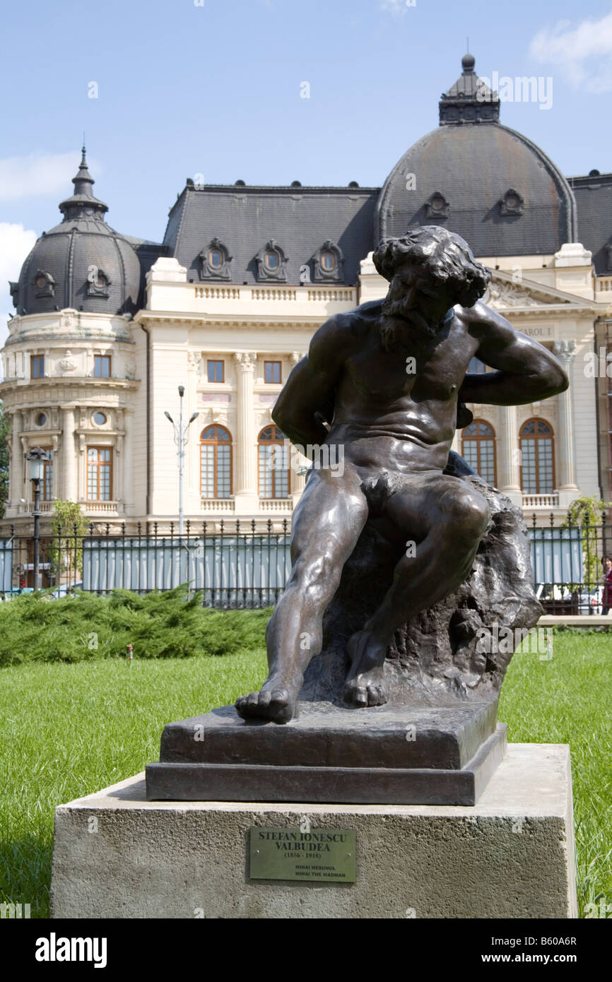 Bucharest Romania Europe EU September Bronze sculpture of Mihai the ...