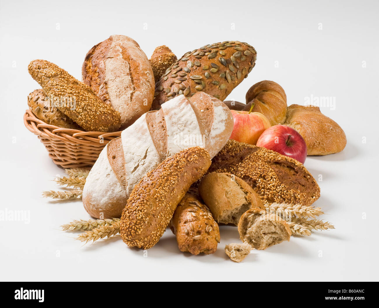 Variety of whole wheat bread Stock Photo - Alamy