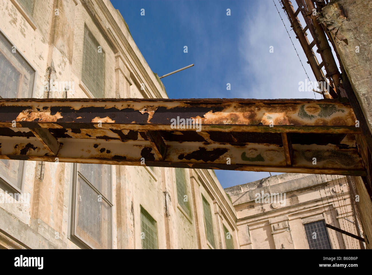Cell block exterior, Alcatraz, California, USA Stock Photo - Alamy
