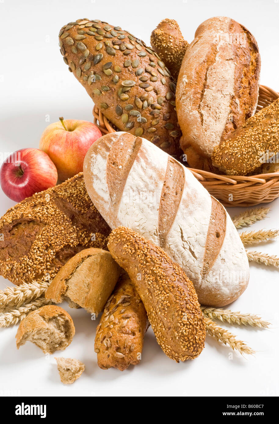 Variety of whole wheat bread Stock Photo - Alamy