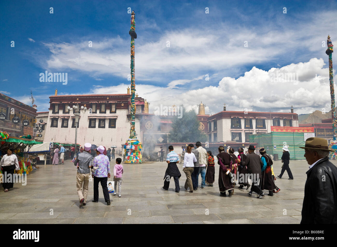 Barkhor Square and the Jokhang Temple Lhasa Tibet. JMH3663 Stock Photo ...
