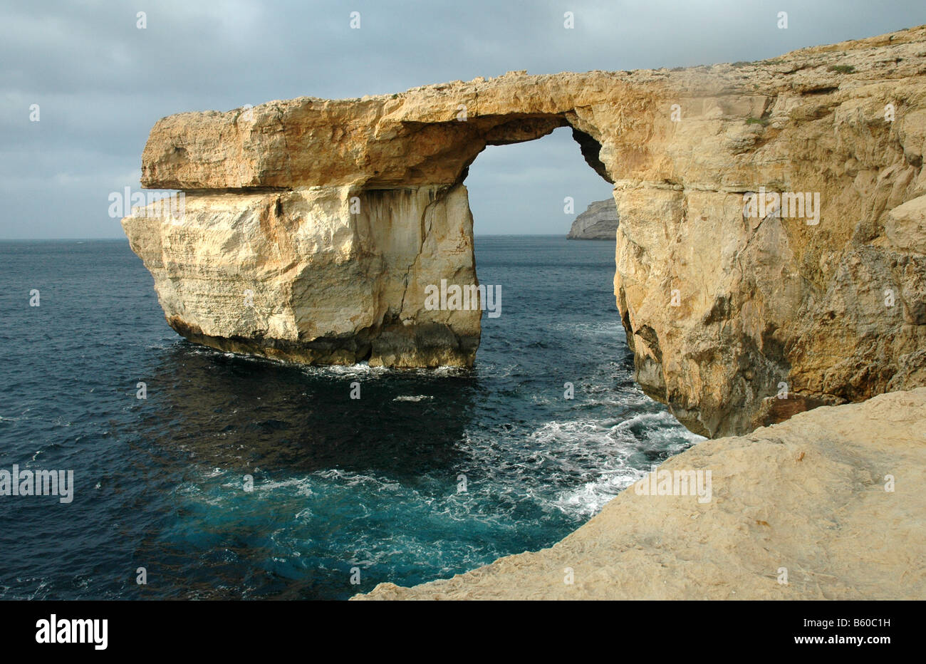 The Azure Window A rock arch, Gozo Malta Med Stock Photo - Alamy