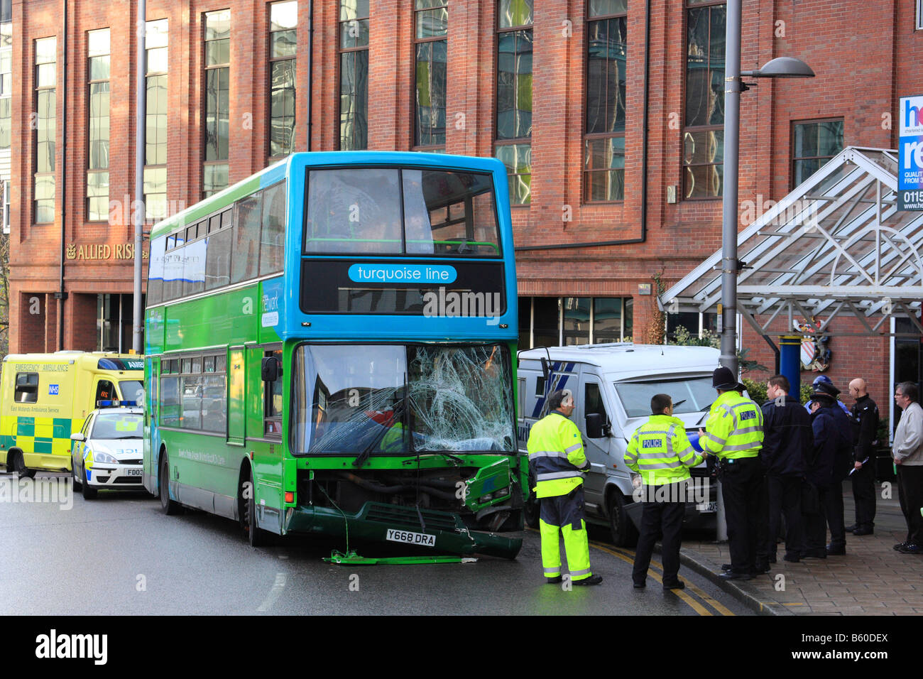 Emergency services at the scene of a Road Traffic Accident involving a ...