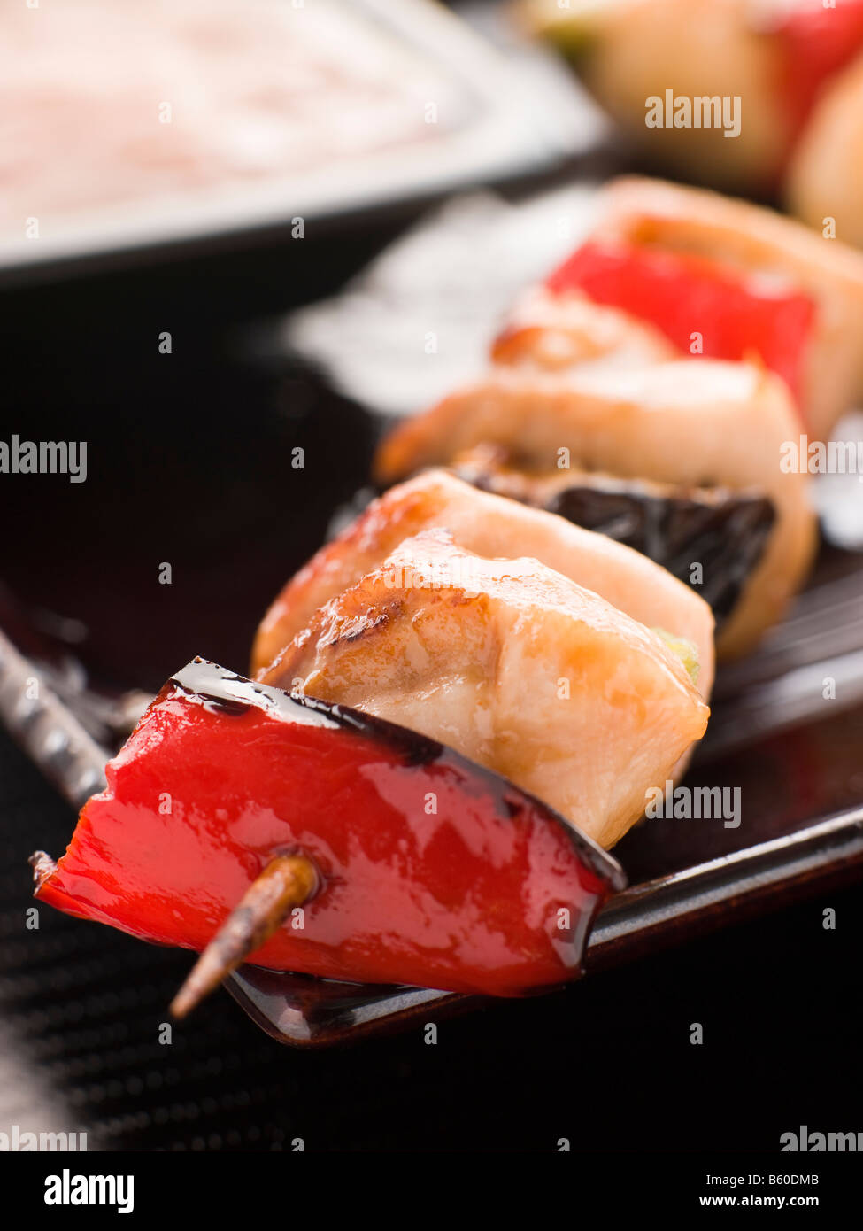 Yakitori Skewer with Sukiyaki Sauce Stock Photo - Alamy