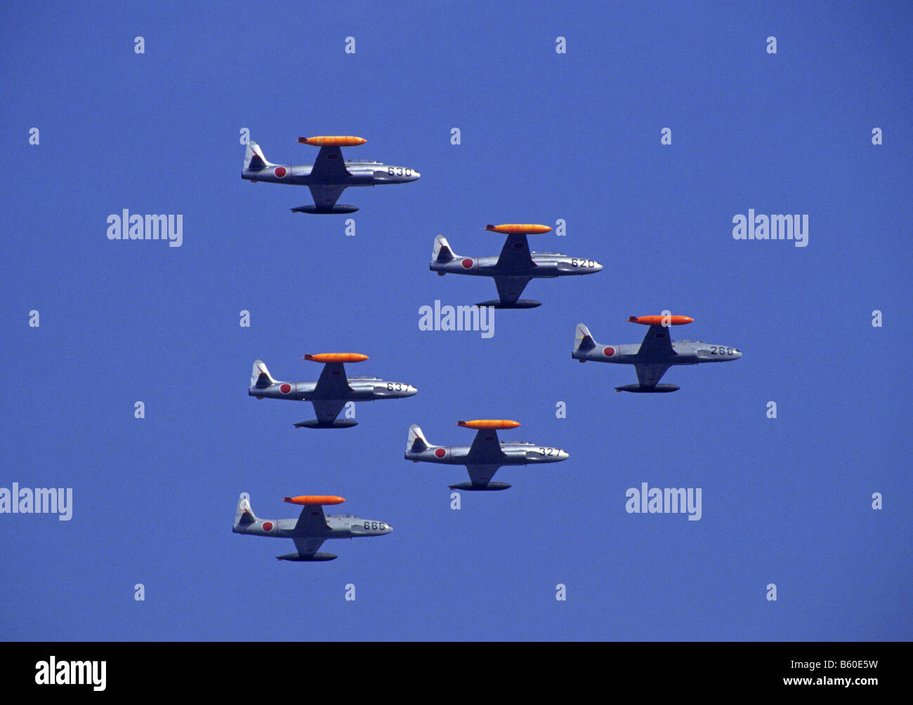 Lockheed T-33 Jet trainer aircraft Formation Flight of the Japan Air ...