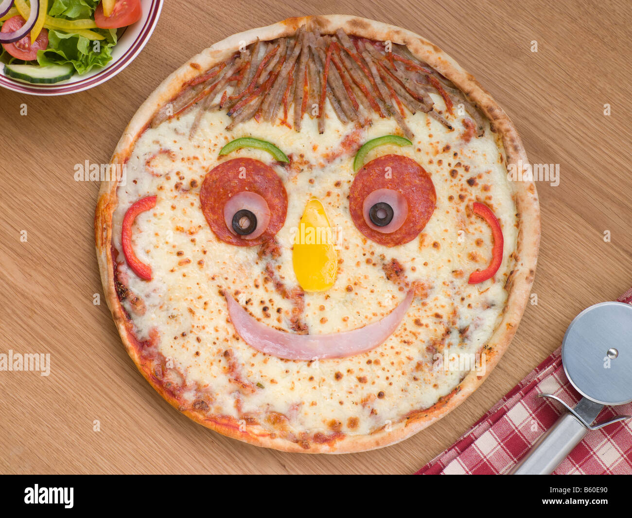 Smiley face pizza hi-res stock photography and images - Alamy