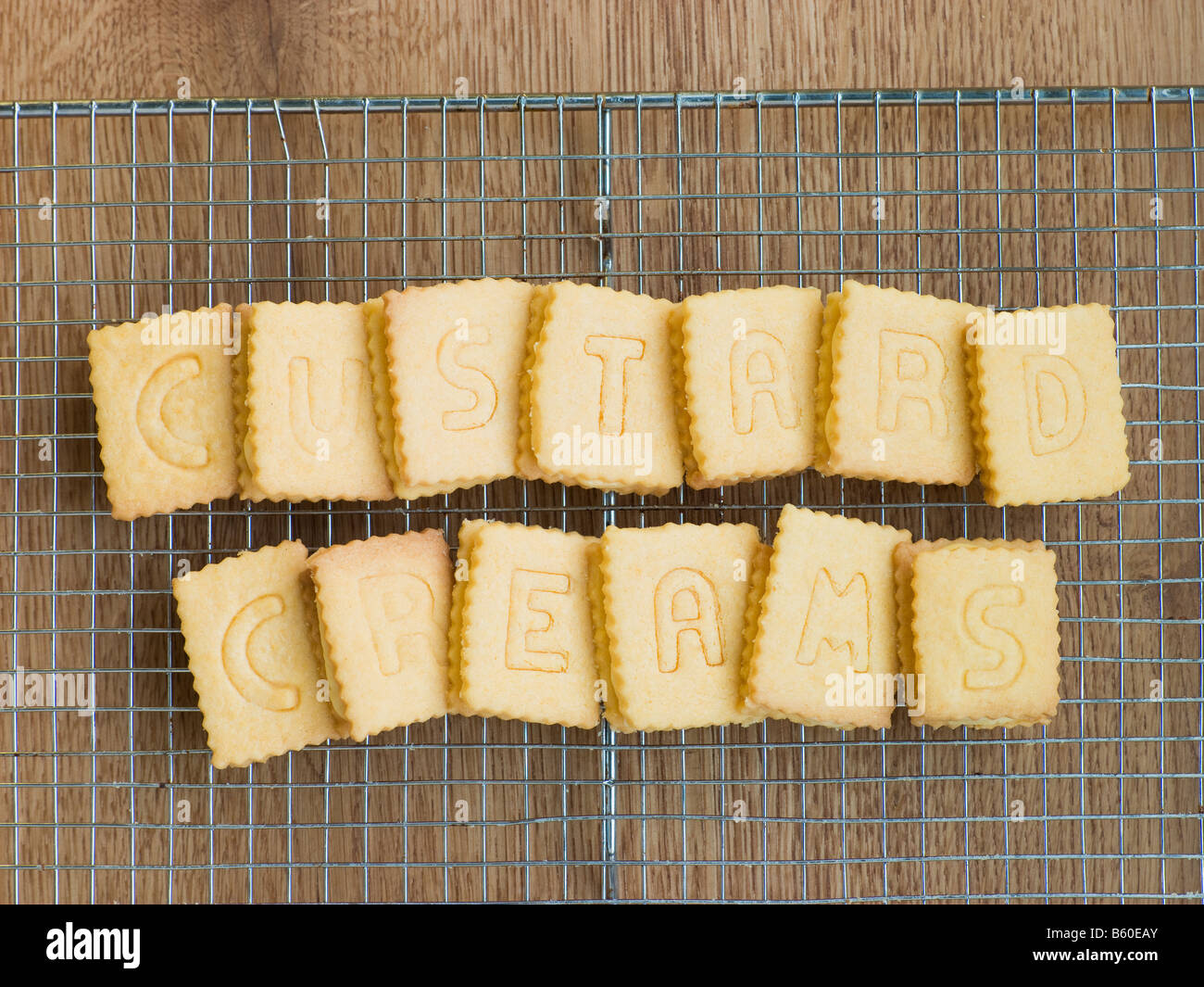 Custard cream biscuits on cooling hi-res stock photography and images ...