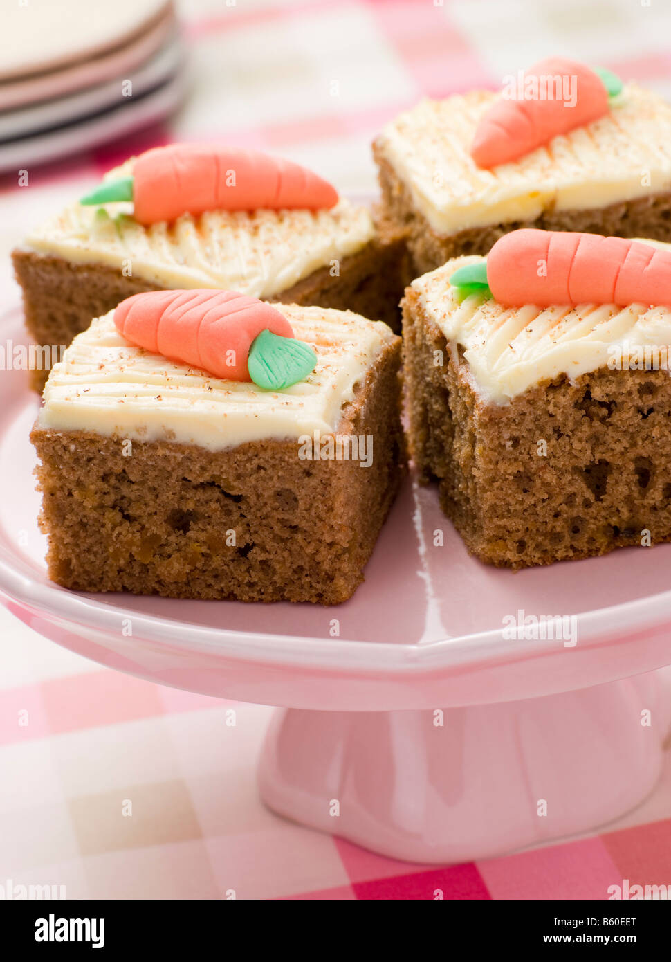 Carrot Cake Squares Stock Photo - Alamy