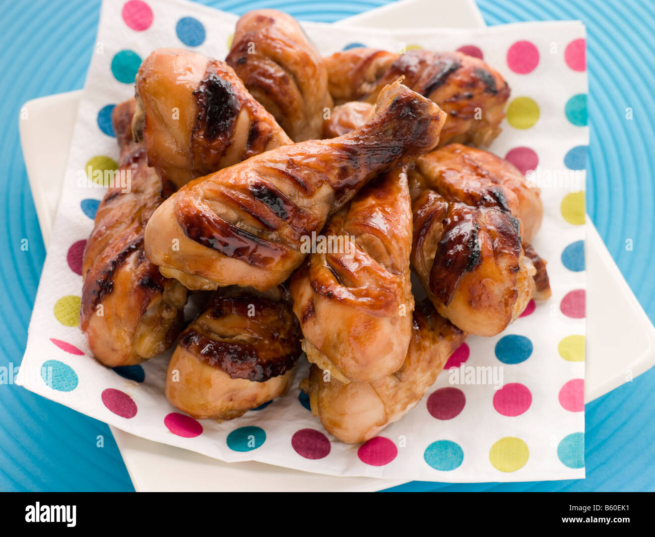 Barbeque and Honey Glazed Chicken Drumsticks Stock Photo - Alamy