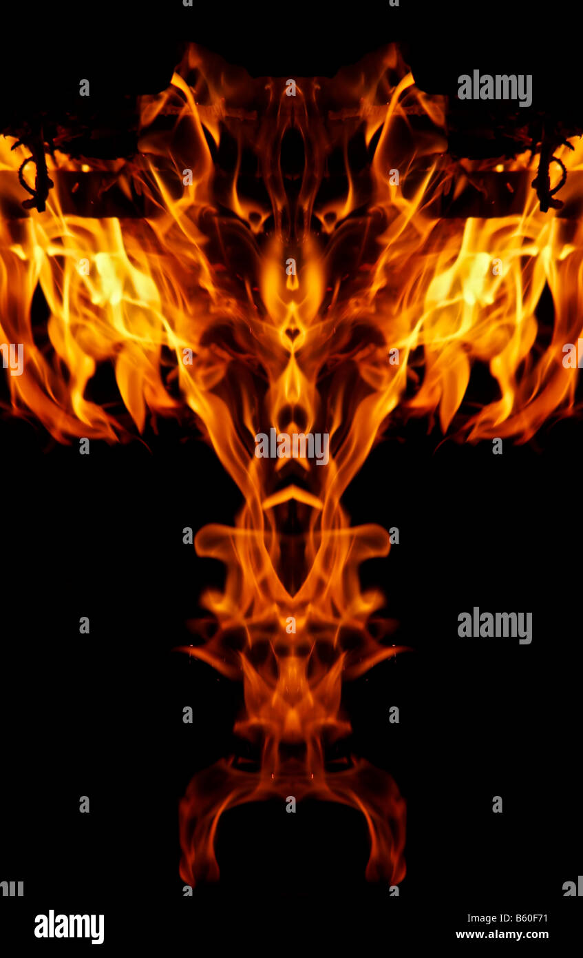 Chimera - bugaboo - totem - abstract image of the fire - altered photo ...
