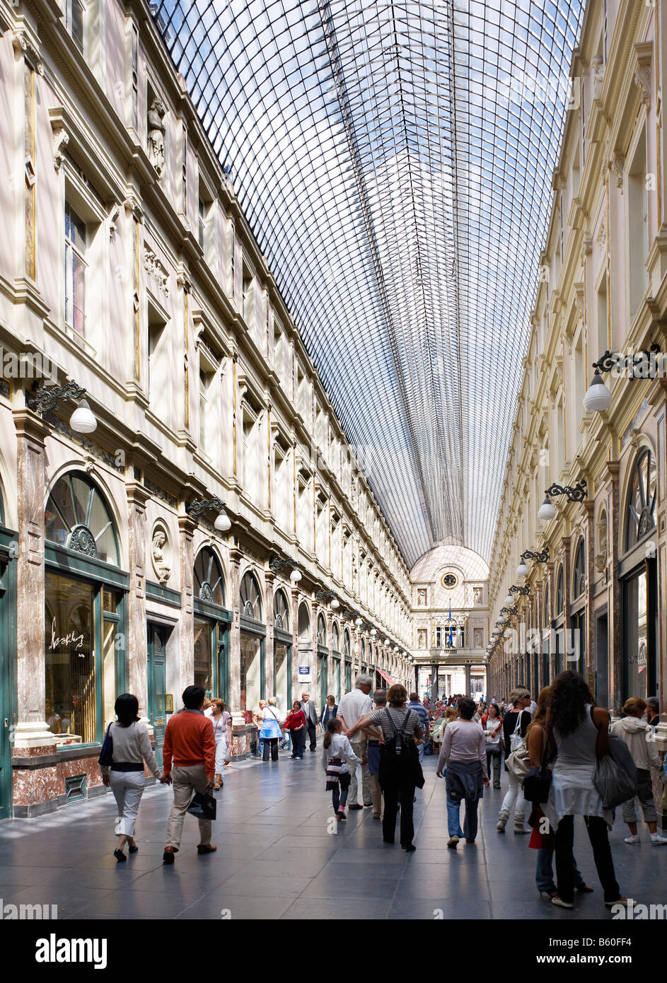 Galeries Royales Saint Hubert Brussels Brabant Belgium Stock Photo - Alamy