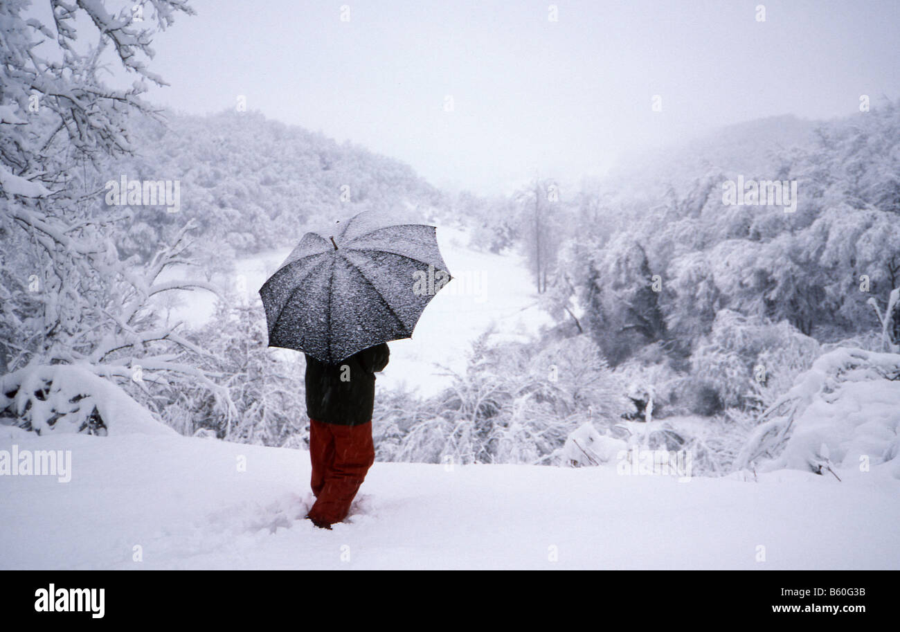 Snow in umbrella hi-res stock photography and images - Alamy