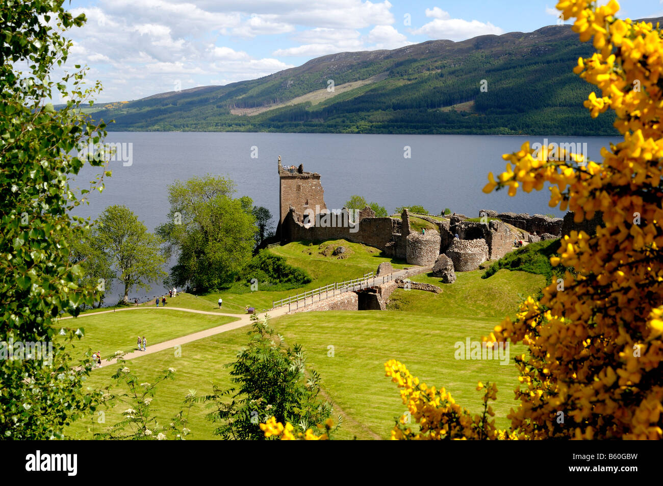 Urquhart Castle, famous castle ruins on Loch Ness, Scotland, Great ...