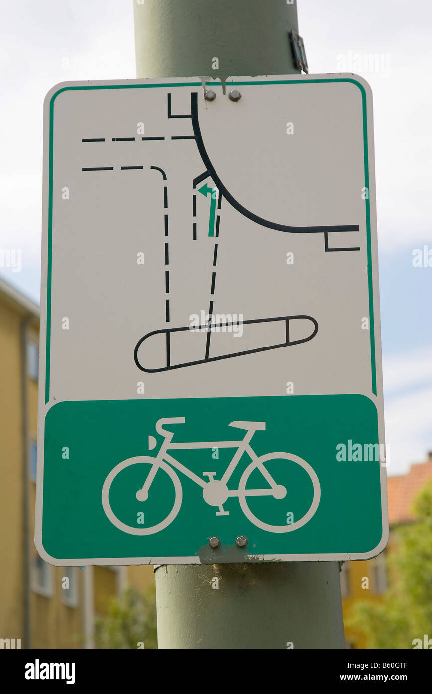 Traffic sign for bikes Stock Photo - Alamy
