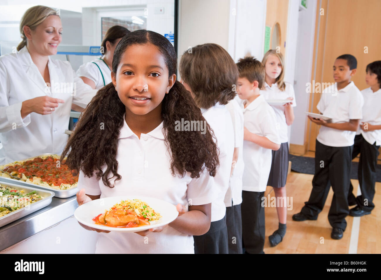 Elementary School Cafeteria Line
