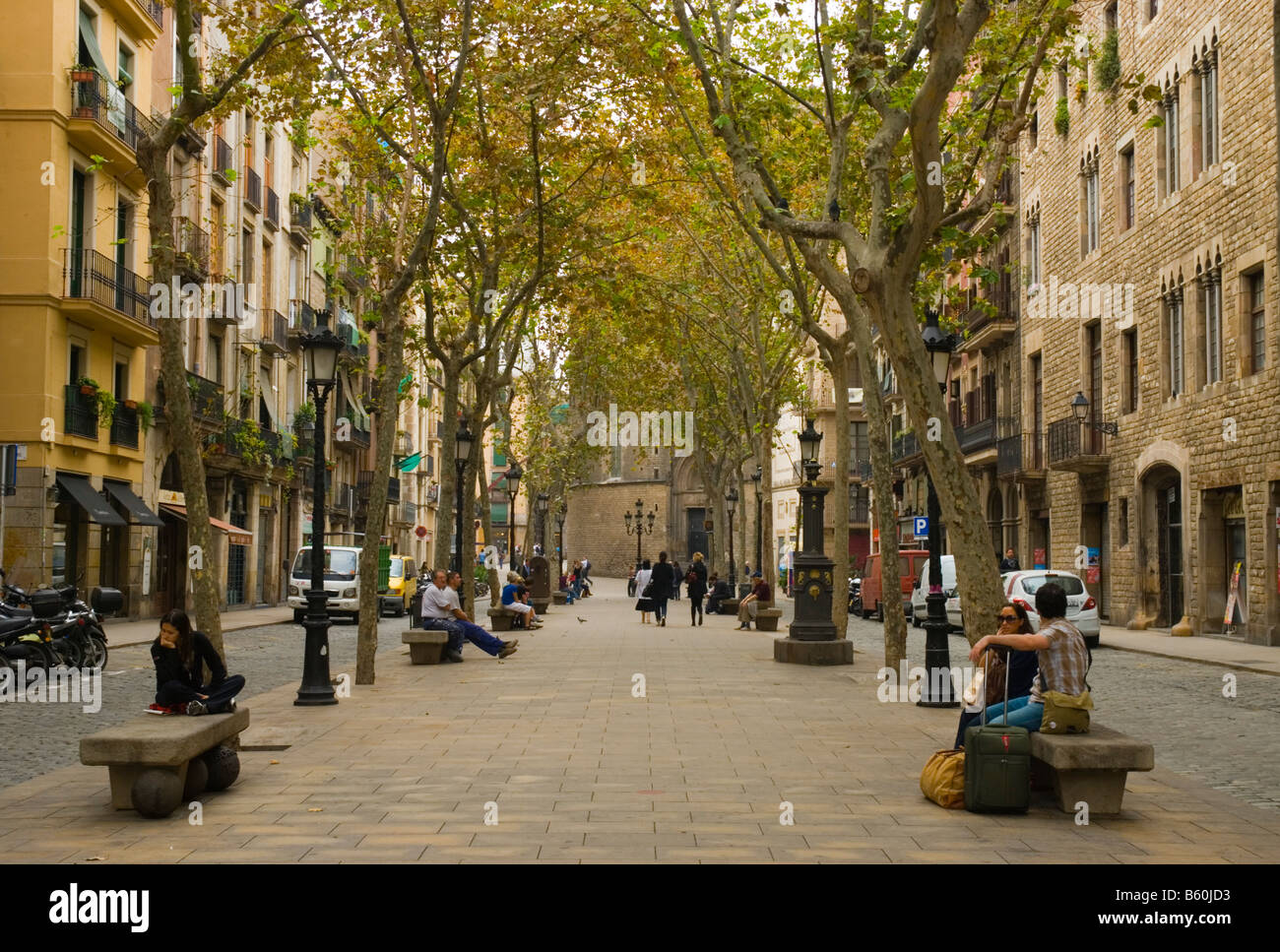 Passeig del Born in La Ribera district of Barcelona Spain Europe Stock ...