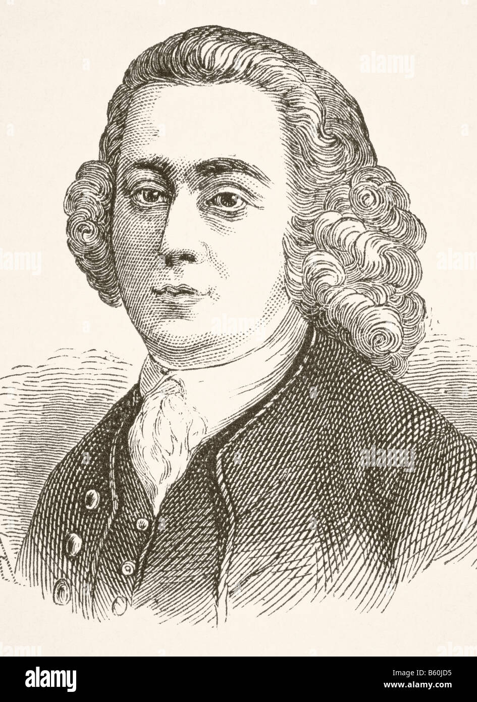 James Brindley, 1716 - 1772. English pioneer canal builder Stock Photo ...