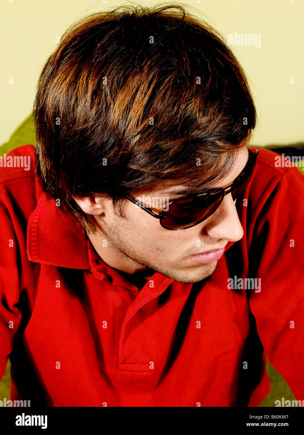 Young Man Wearing Sunglasses Model Released Stock Photo - Alamy