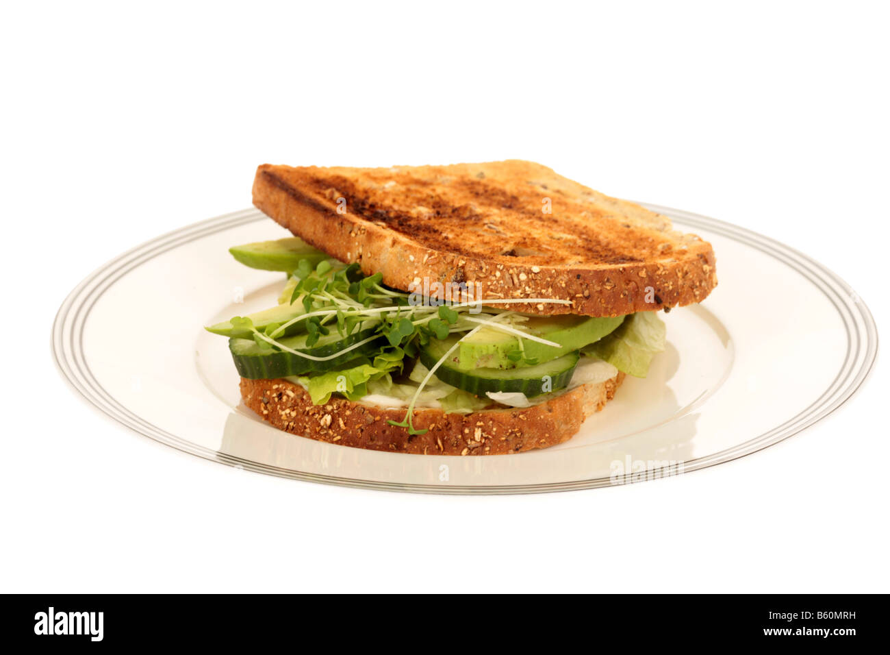 Toasted Salad Sandwich Stock Photo - Alamy