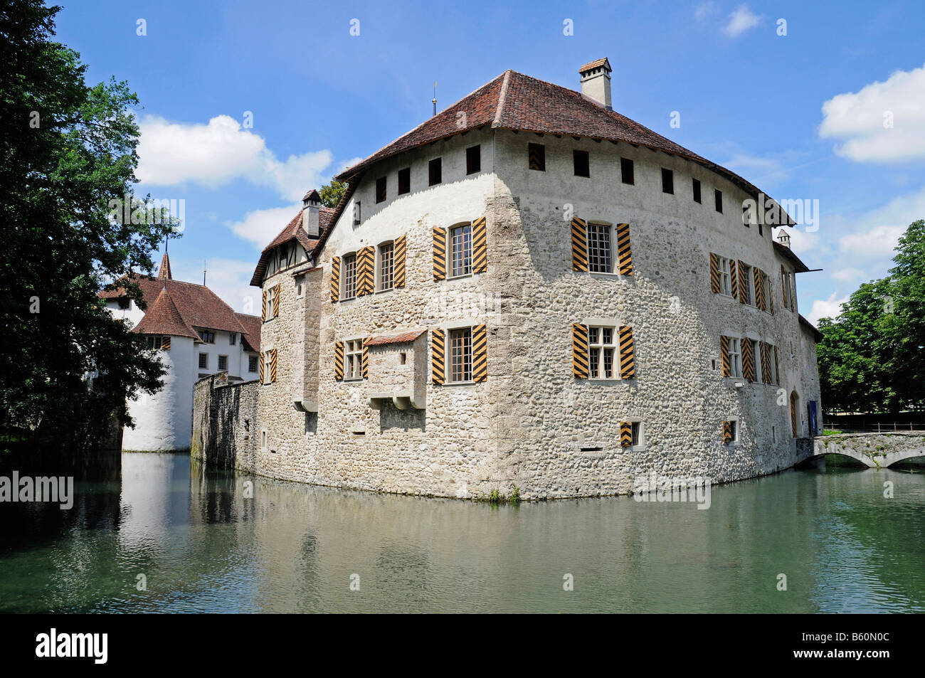 Hallwyl Water Castle with moat, Seengen, Aargau, Switzerland, Europe ...