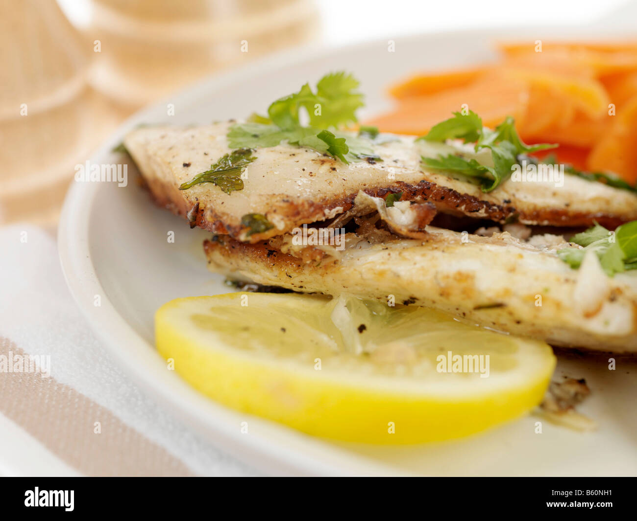 Grilled Sea Bass Fillet Stock Photo - Alamy