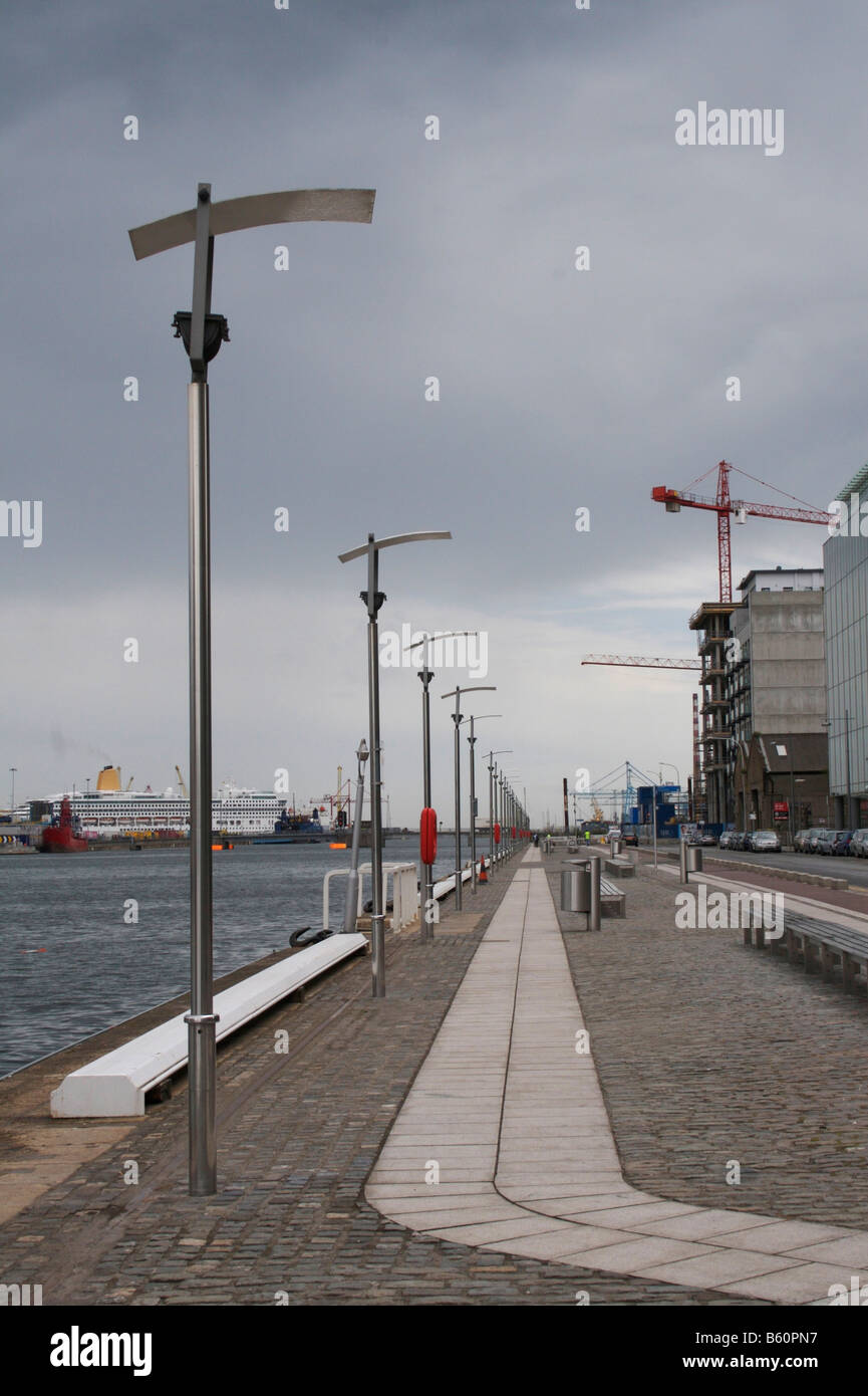 The River Liffey docks in Dublin Ireland stormy clouds Stock Photo - Alamy