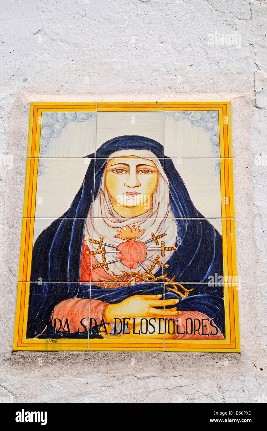 The patron saint of pain, open heart, daggers, woman, saintly image ...