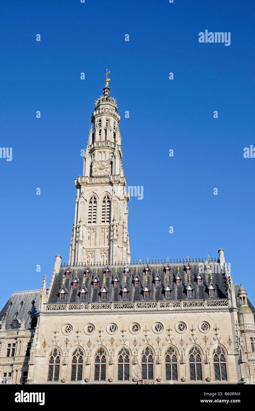 Belfried, Beffroi, Bell-tower, watch-tower, town hall, Arras, Nord Pas ...