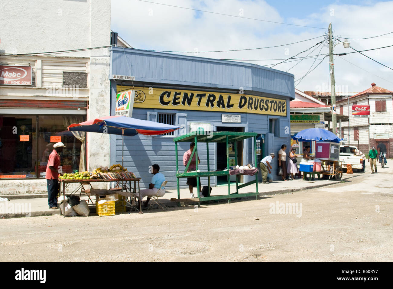 Street commerce in Belize City Stock Photo, Royalty Free Image ...