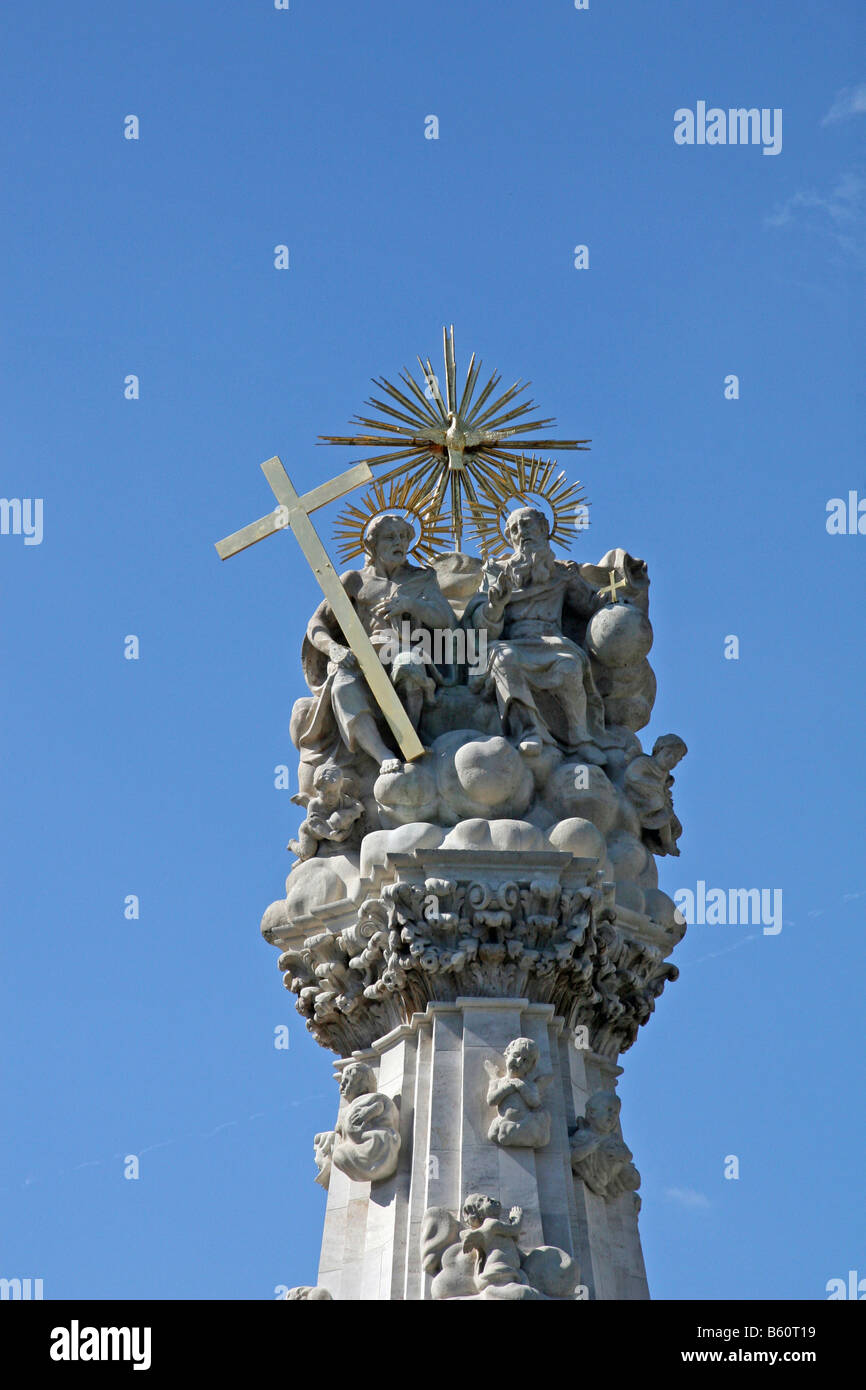 Holy Trinity column with holy figures, 14m high, detail, St Matthews ...