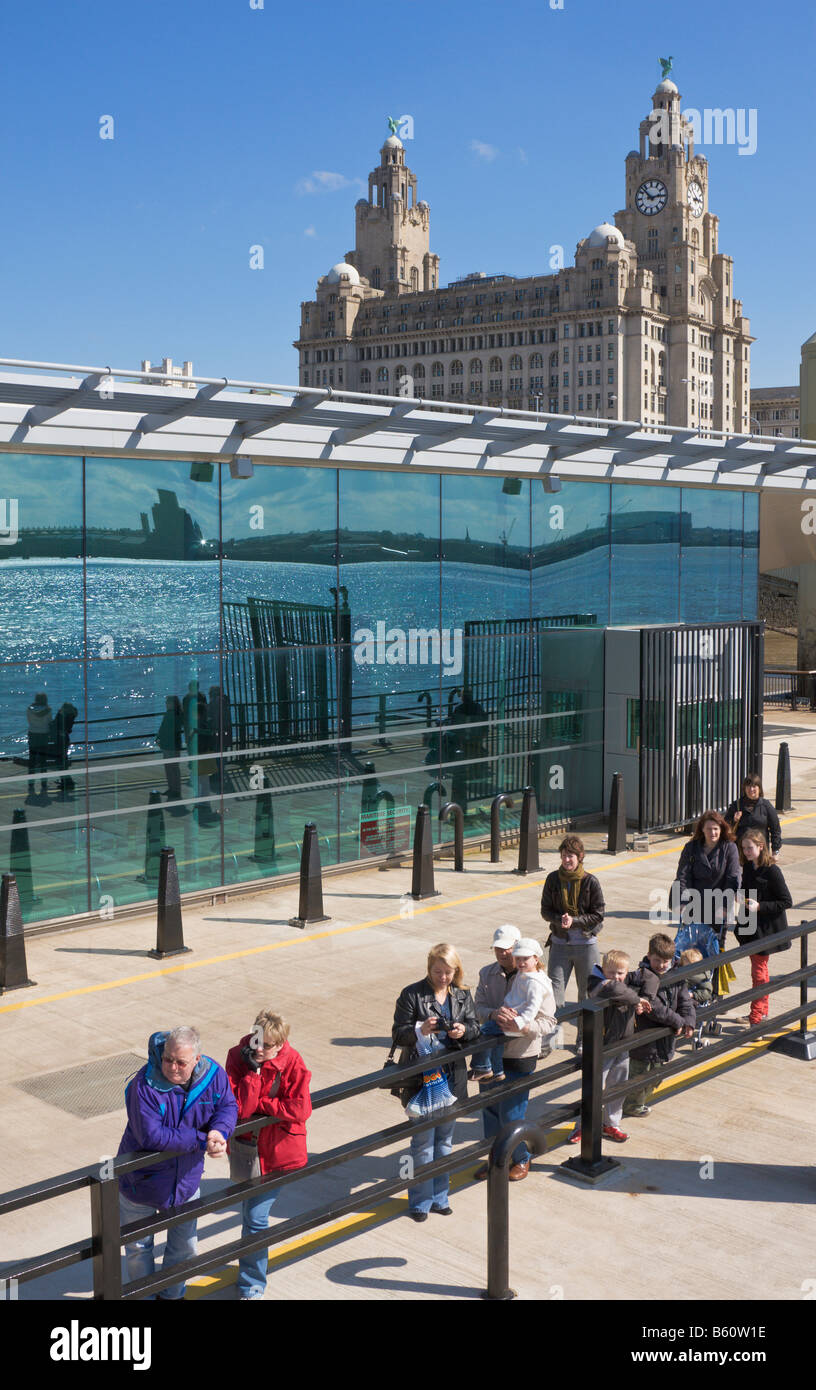 The ferry terminal building on the River Mersey Liverpool with the ...