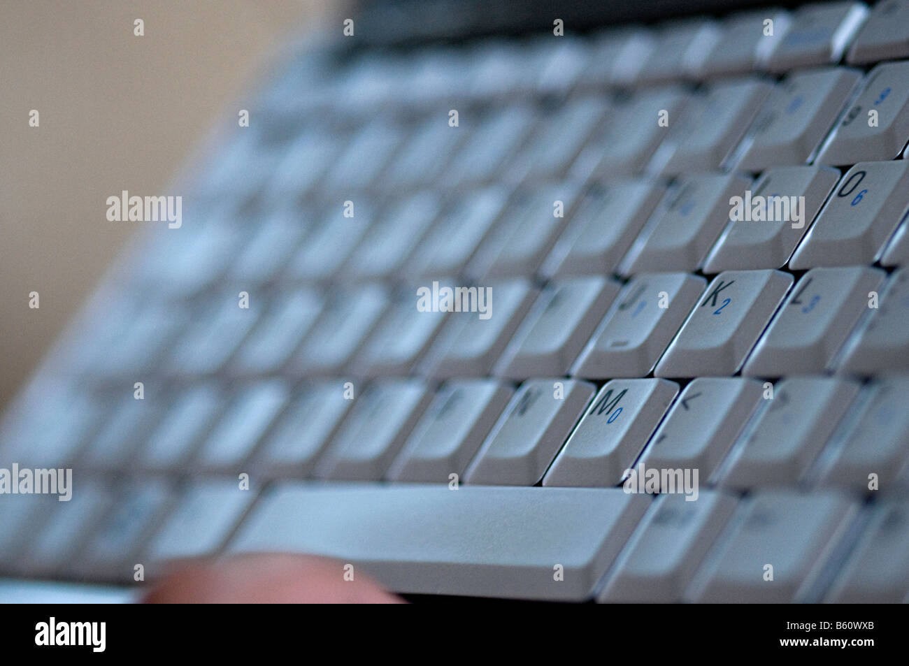 a laptop keyboard used for home working or on the move Stock Photo - Alamy