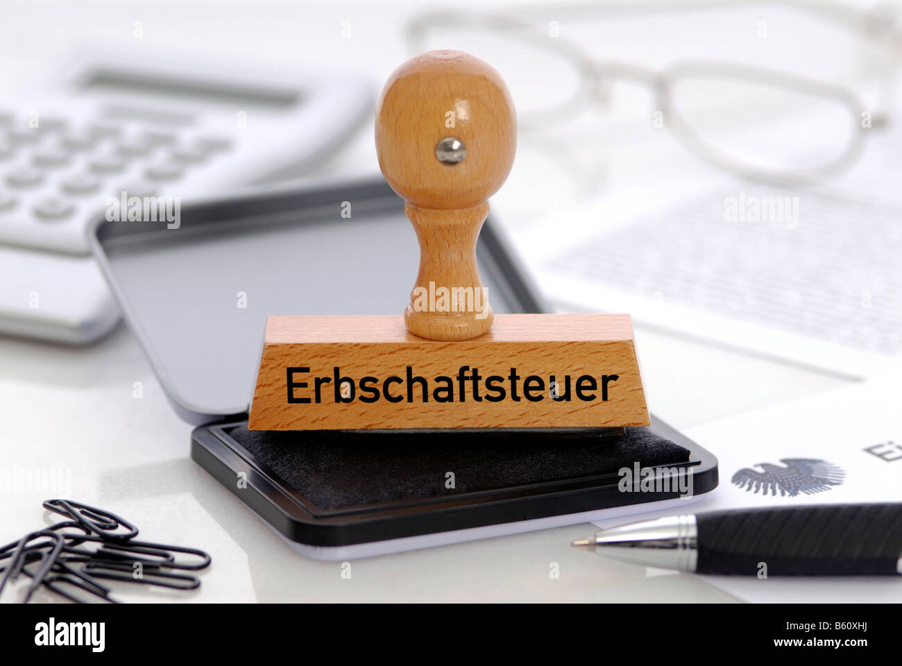 Stamp message erbschaftsteuer inheritance tax hi-res stock photography ...