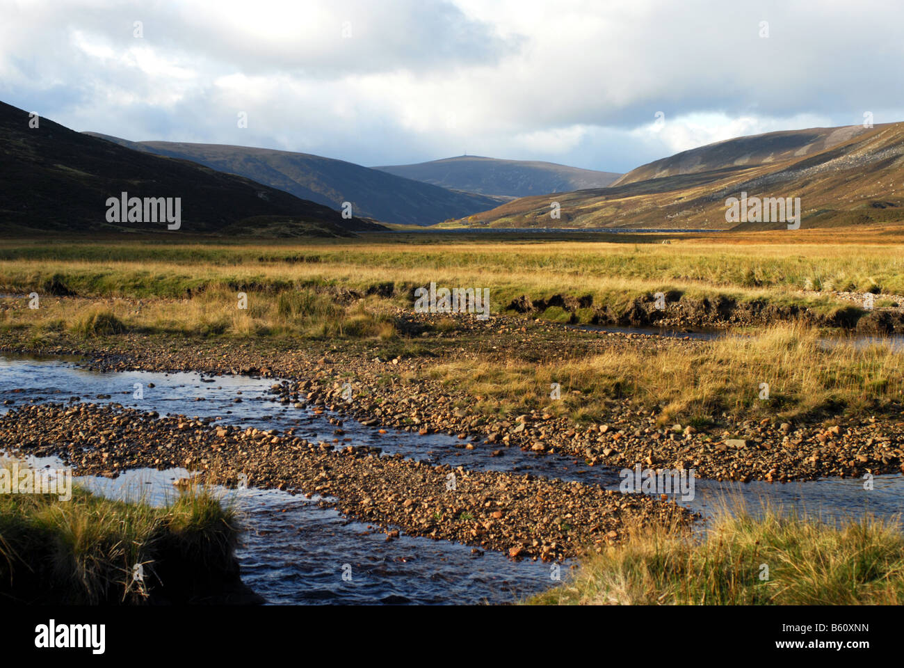 Allt an Loch leading to Loch Callater in the highlands of Scotland near ...