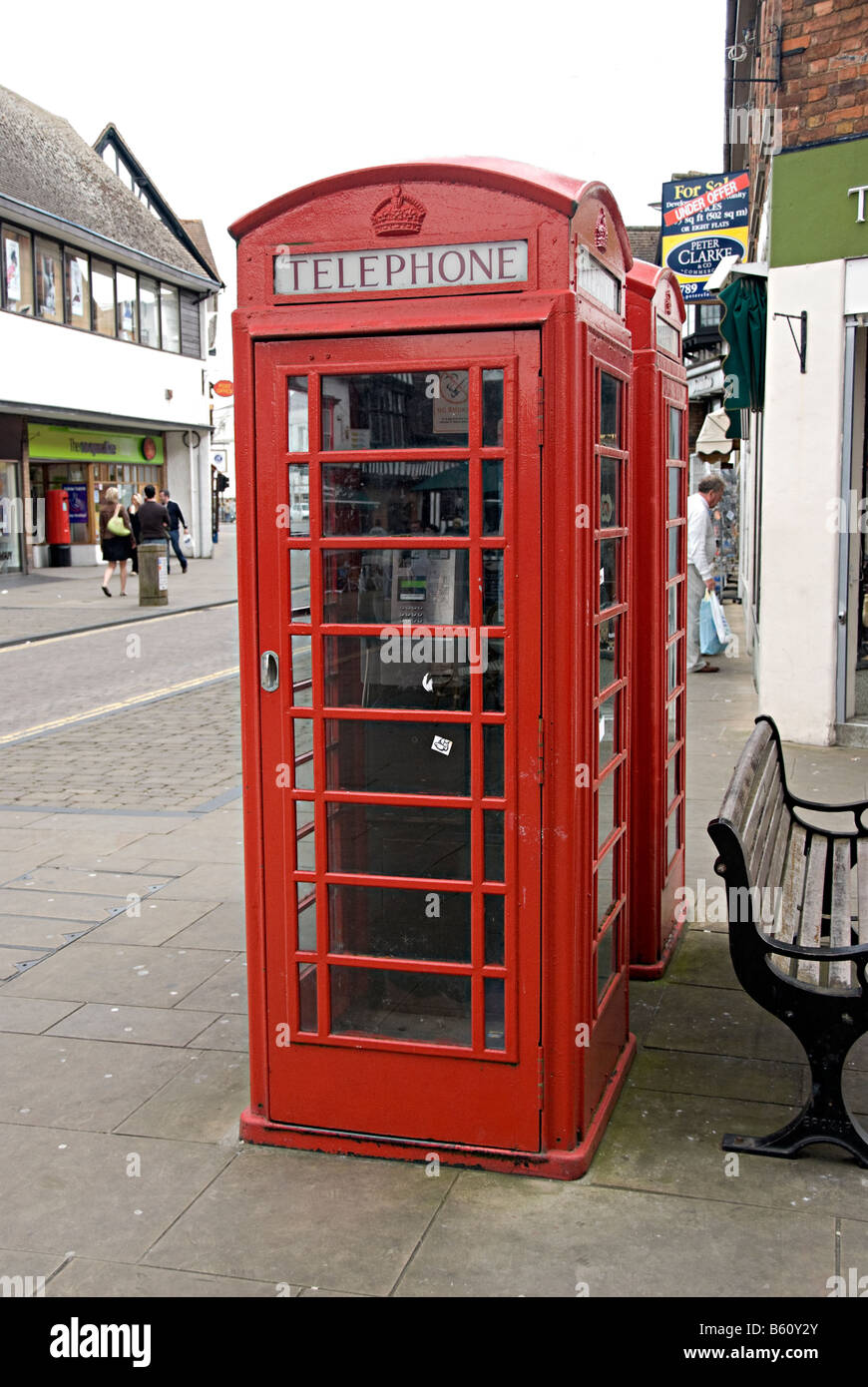 Antique bright red english telephone hi-res stock photography and ...