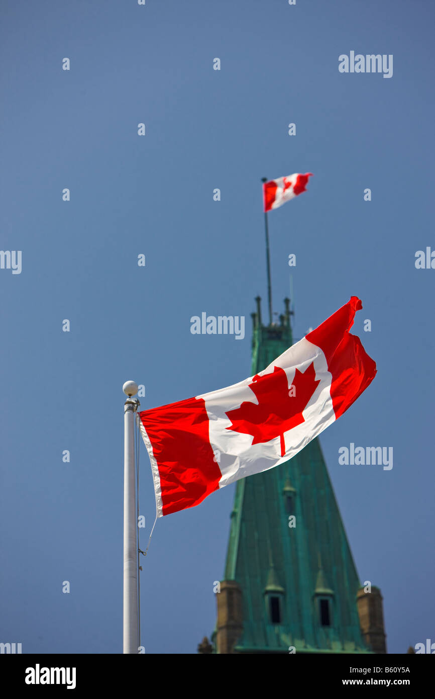 Peace Tower in the Centre Block of the Parliament Buildings and a ...