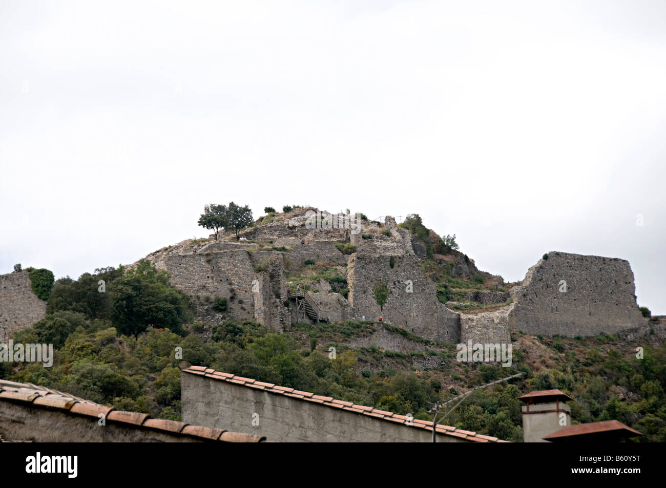 termes castle in south france part of the cathars region Stock Photo ...
