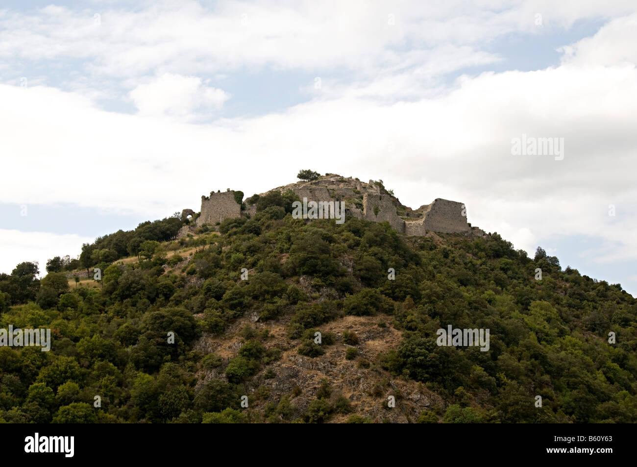 termes castle in south france part of the cathars region Stock Photo ...
