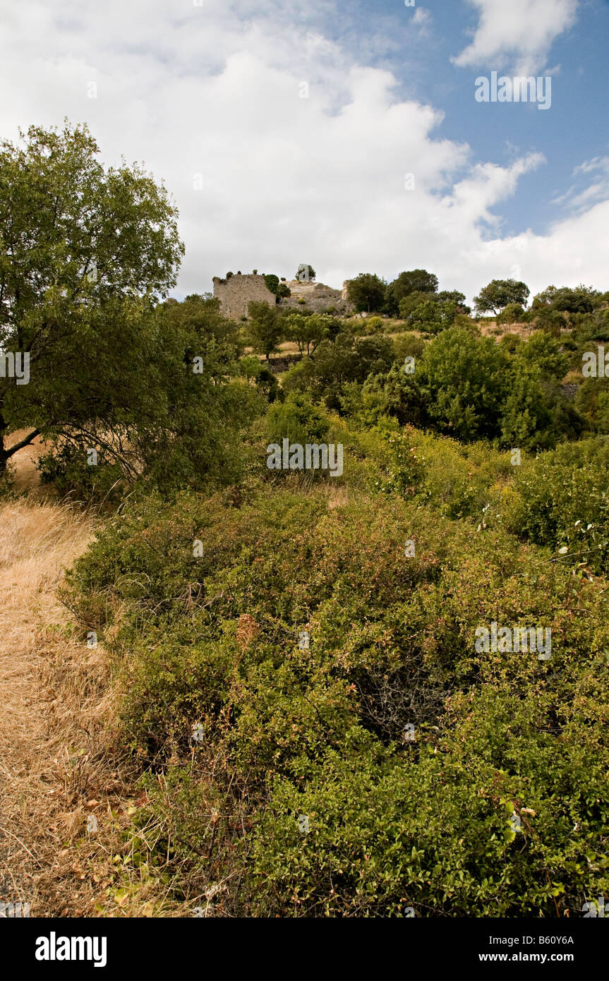 termes castle in south france part of the cathars region Stock Photo ...