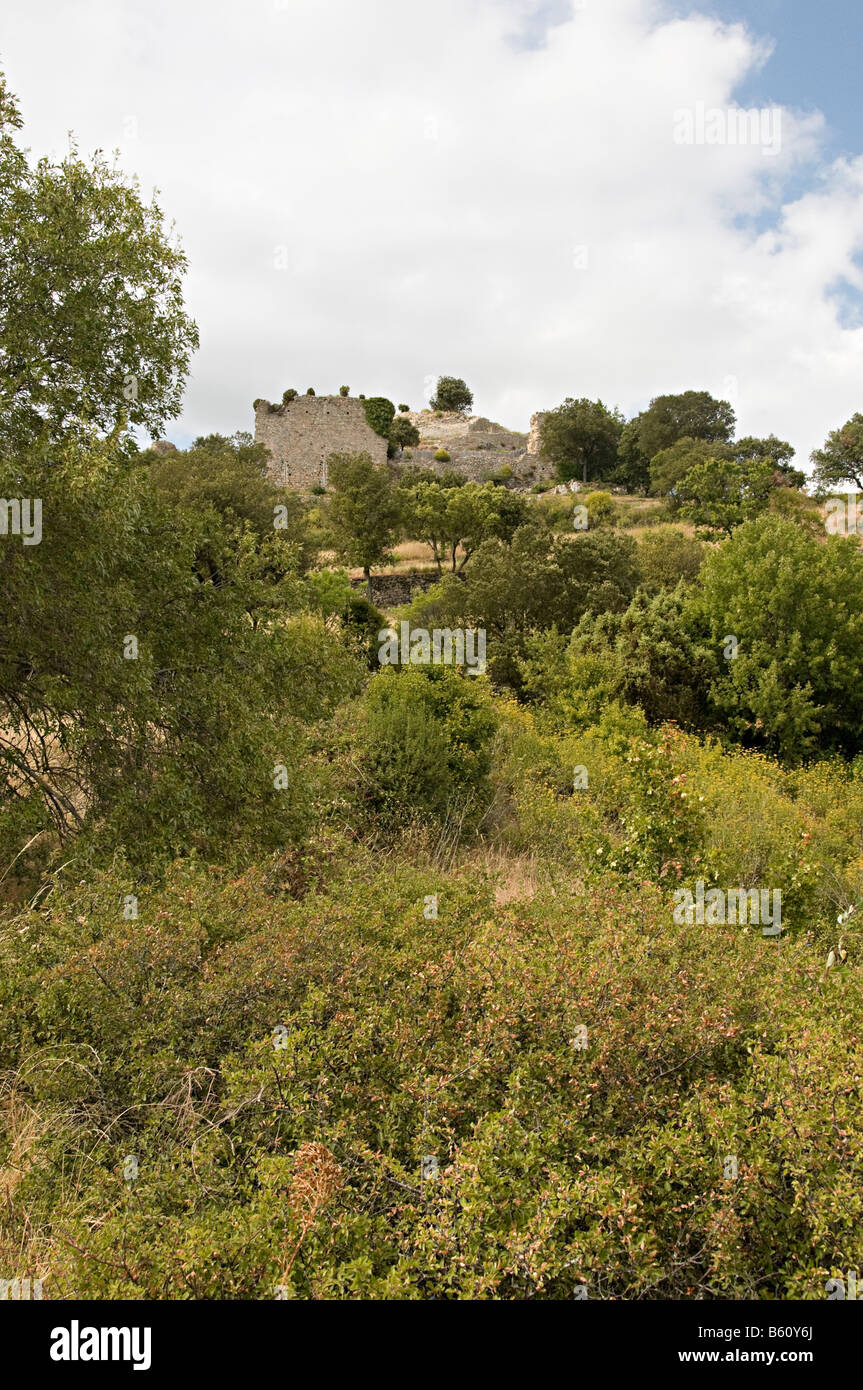 termes castle in south france part of the cathars region Stock Photo ...