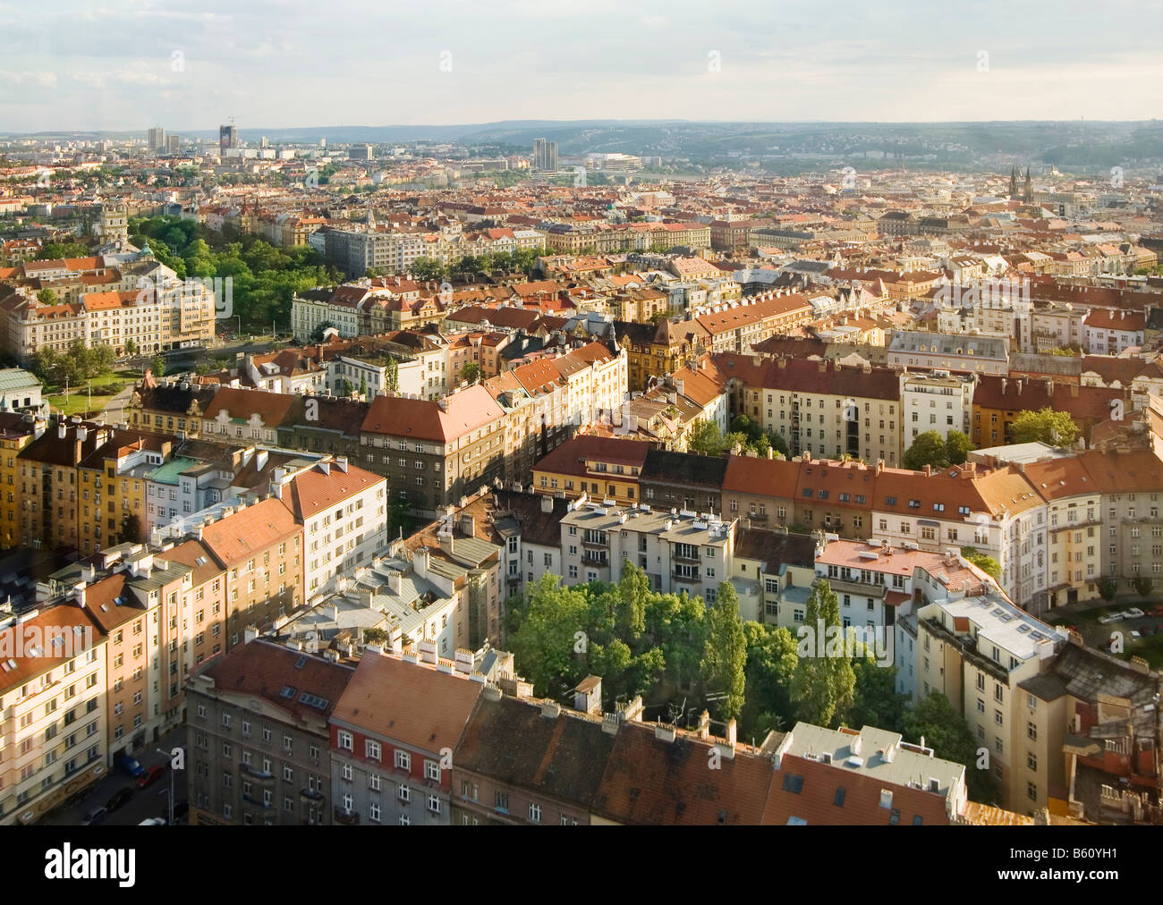 Aerial view of Prague City Czech Republic Stock Photo - Alamy