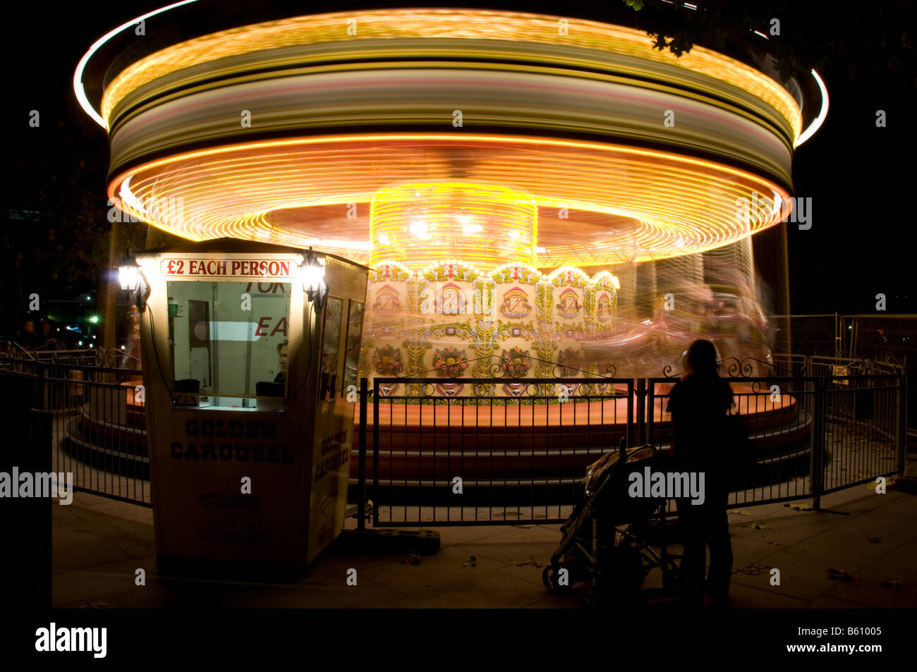 Moving carousel, The South Bank, London, UK Stock Photo - Alamy