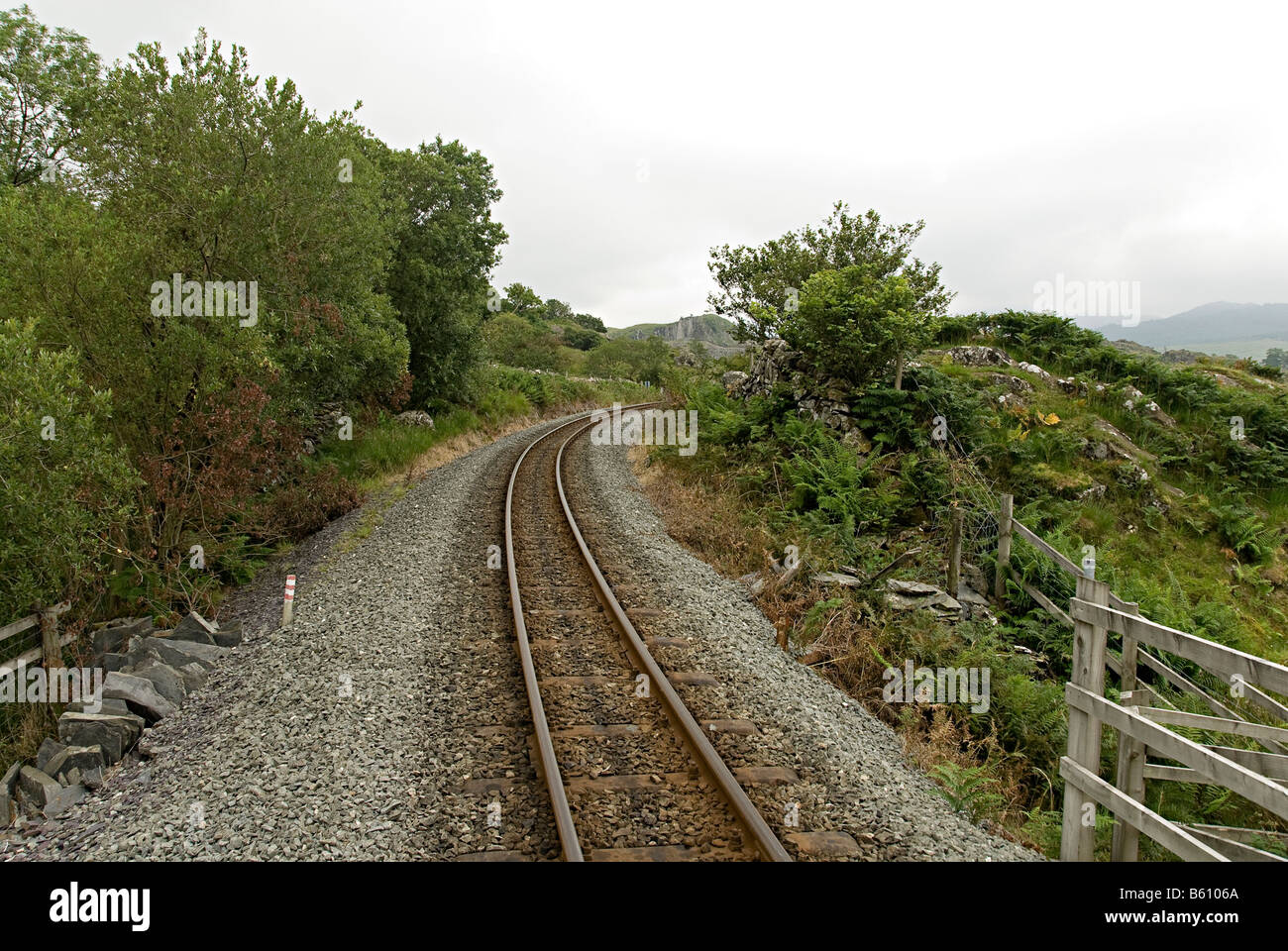 tracks of the welsh highland railway in snowdon national park the line ...