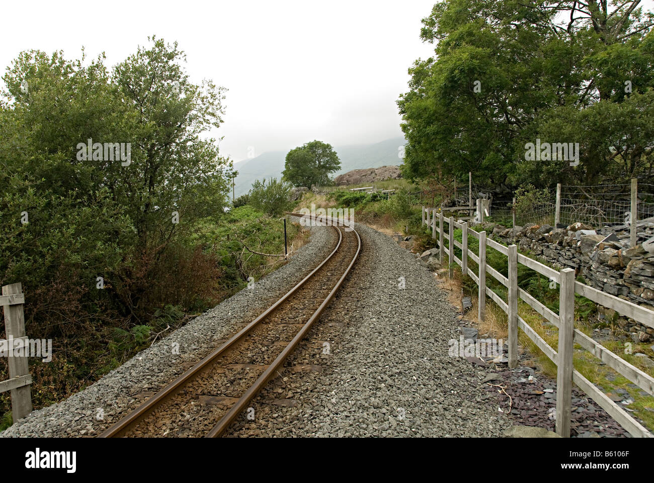 tracks of the welsh highland railway in snowdon national park the line ...