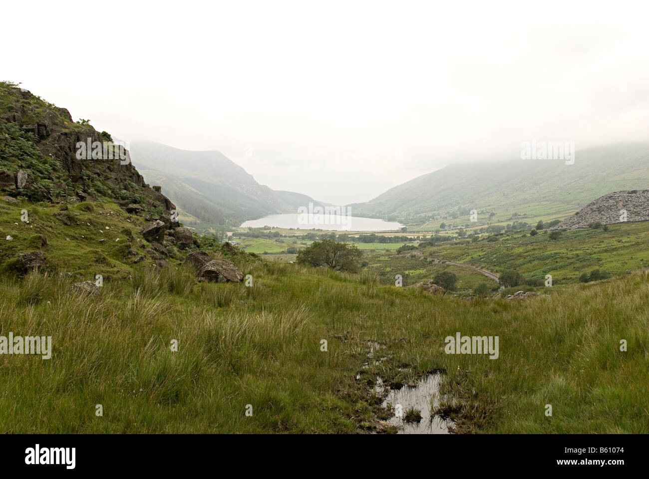 snowdon national park llyn cwellyn lake taken from a walk up snowdon ...