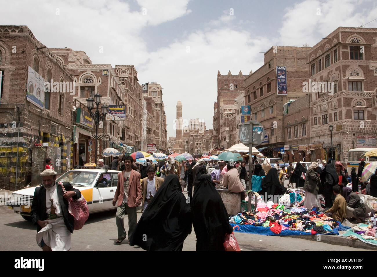 Souk in the historic centre of San a , UNESCO World Heritage Site ...